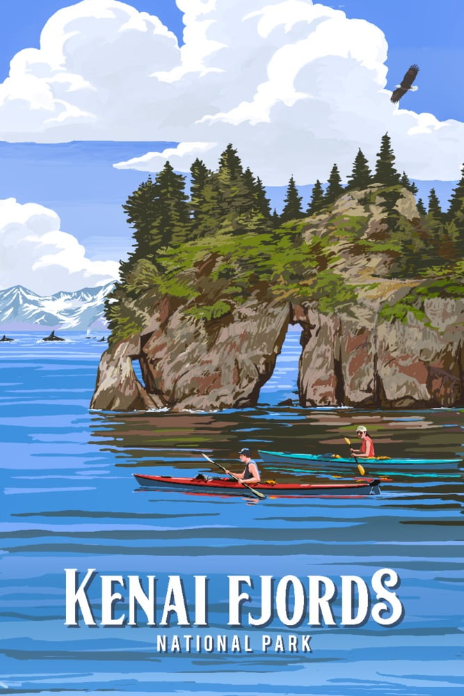 Kenai Fjords National Park, Alaska, Painterly National Parks Series ...