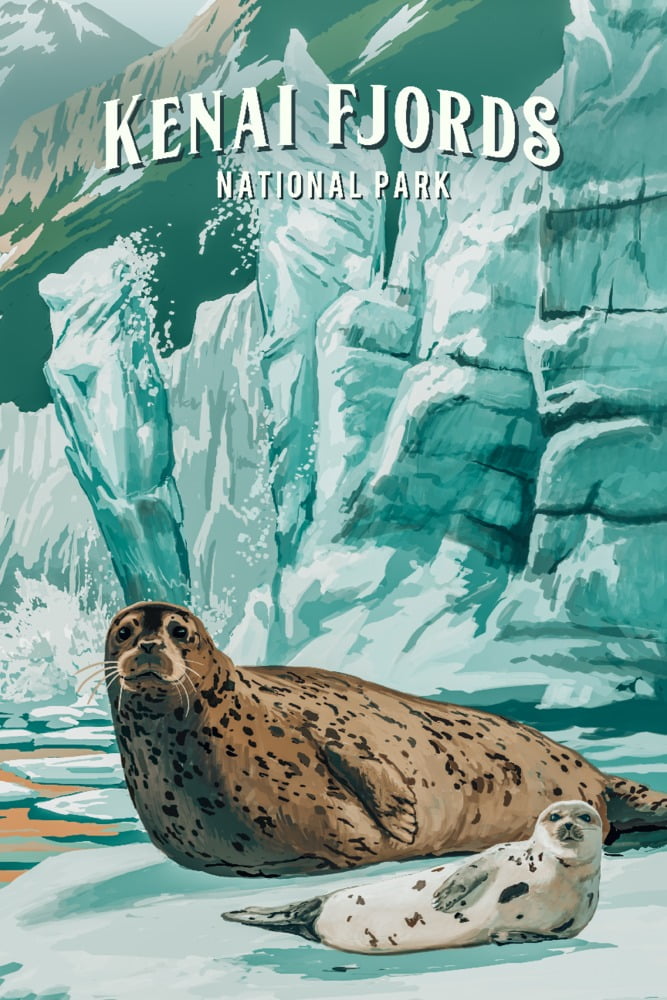 Kenai Fjords National Park, Alaska, Painterly Series (9x12 Wall Art ...