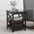 Kenan X-Frame End Table, Black - Walmart.com