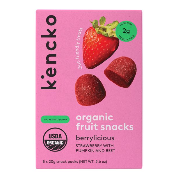 Kencko Berrylicious Organic Fruit Snacks, 5.6oz, 8 Pack - Walmart.com