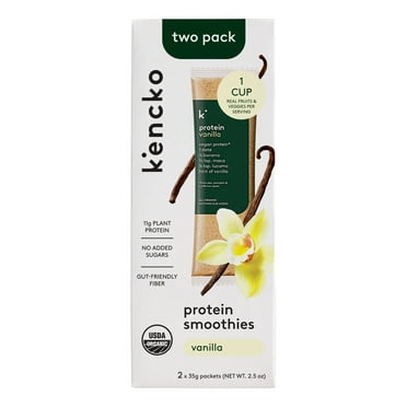Kencko Organic Instant Fruit and Veggie Smoothies Powder Pack with Blue ...