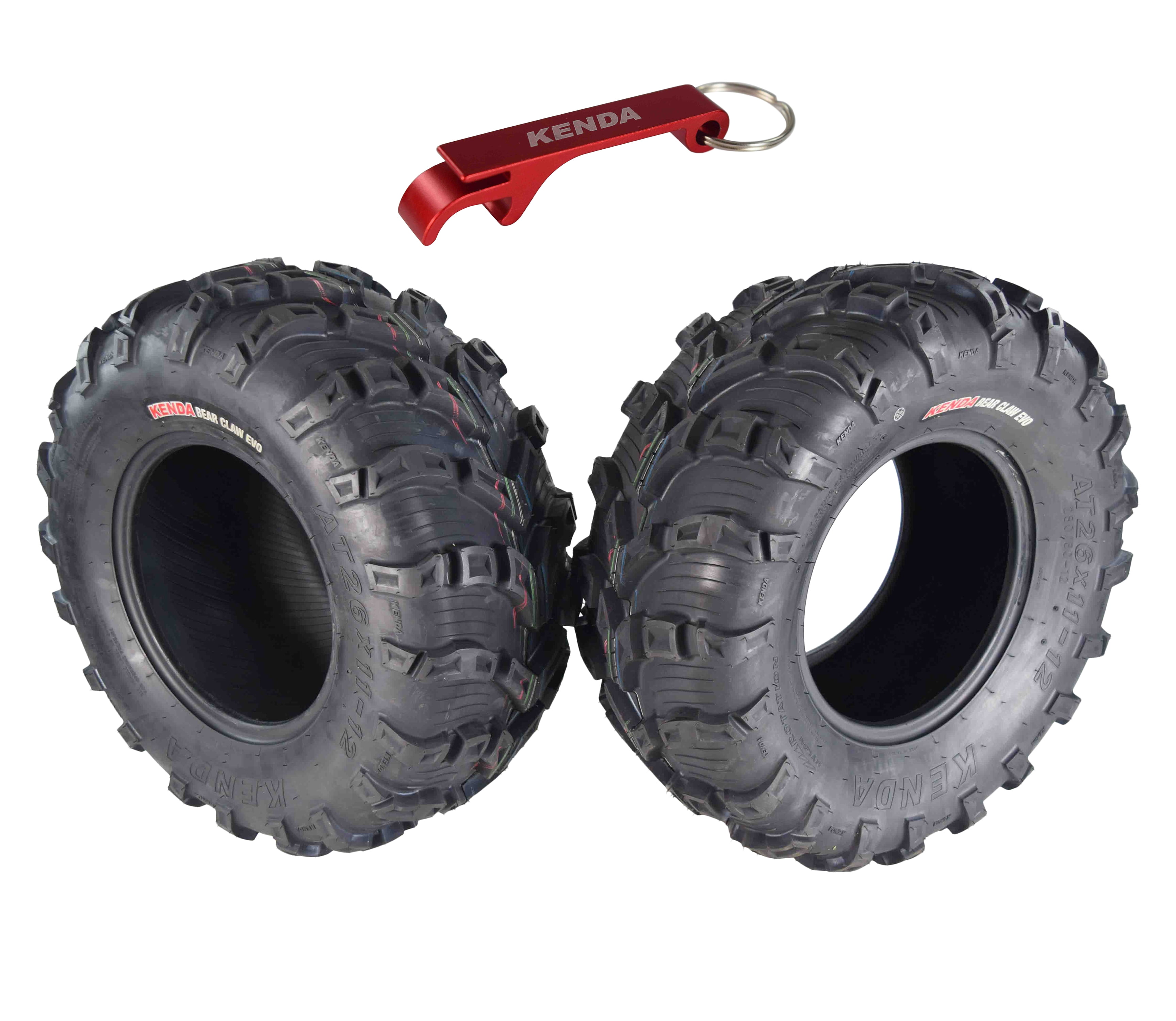 Kenda Bear Claw EVO ATV/UTV Tires, 26x11-12 Rear, 2 Pack, 6 Ply, Max ...