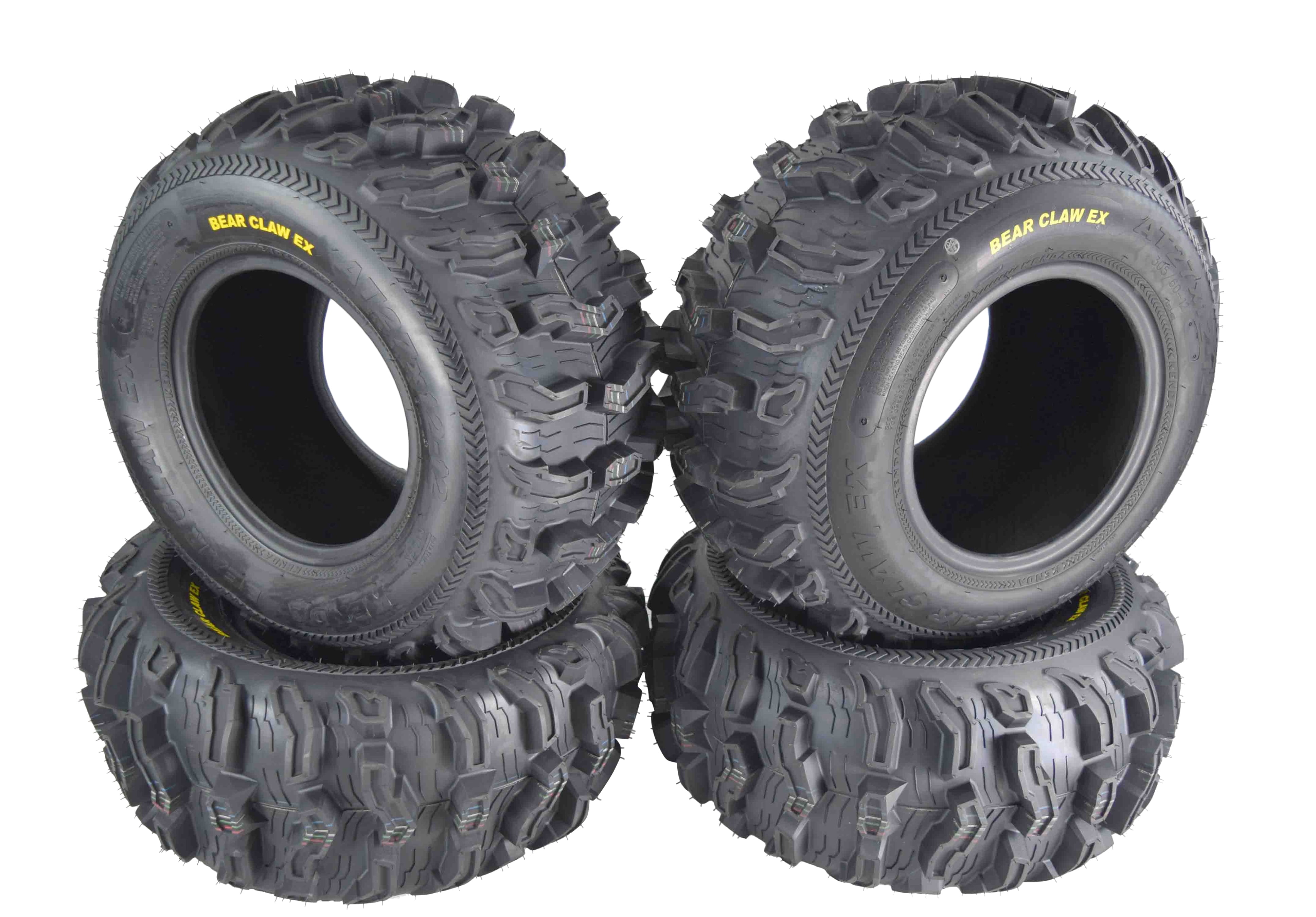 Kenda Bear Claw EX 27x12-12 Rear Set (4 Pack) of ATV Tires - 6 Ply ...