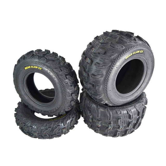 Kenda Bear Claw EX K573 ATV 6 PLY Tires Set, 22x7-10 F and 22x11-10 R ...