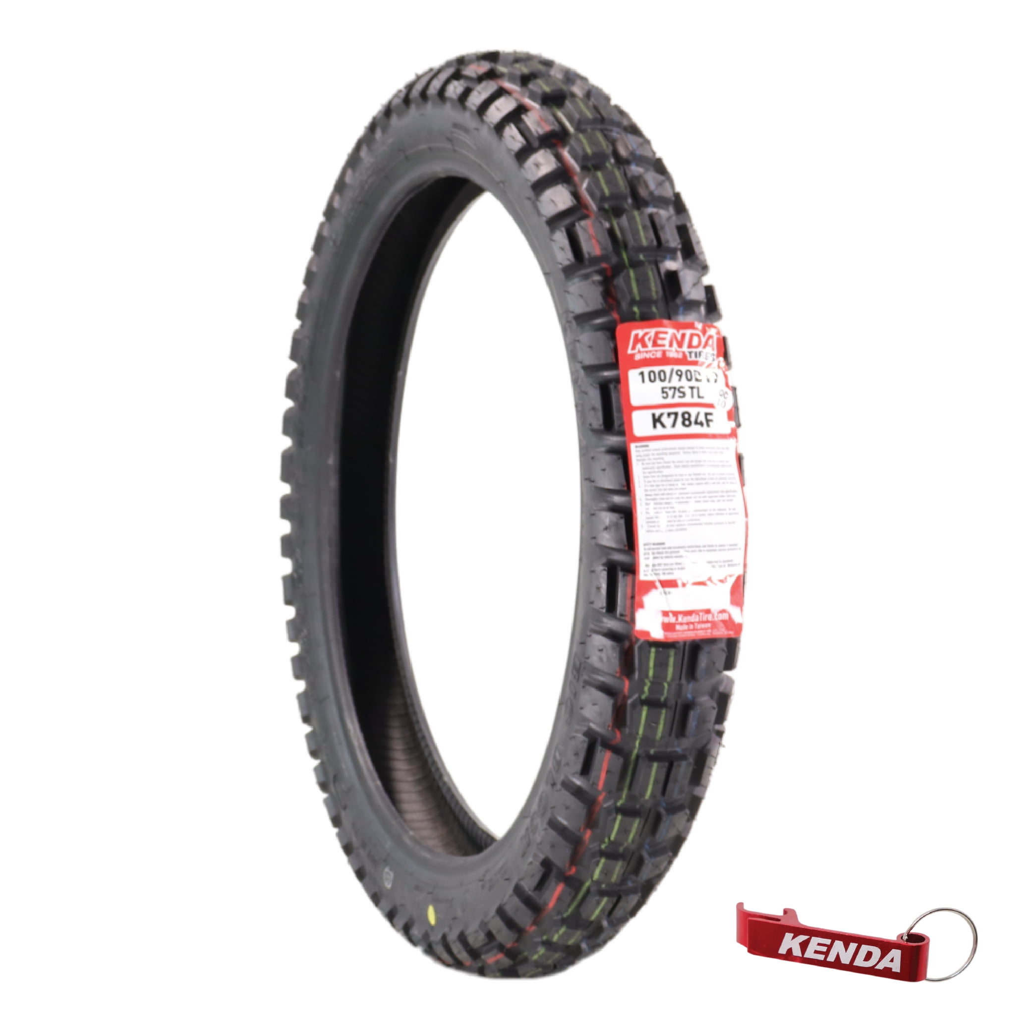 Kenda Big Block K784 100/90B19 Front Motorcycle Tire with Keychain - Walmart.com