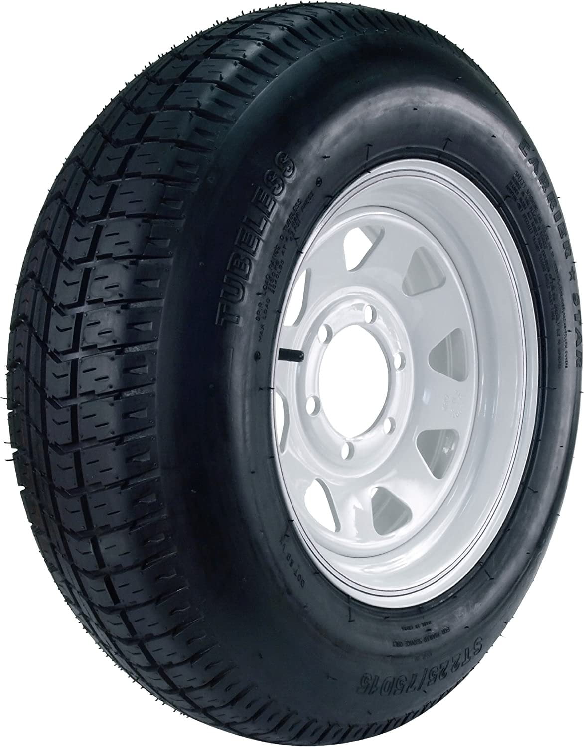 Kenda Carrier Star 15x6"/6x5.5" Custom Spoke Wheel with White Powder ...
