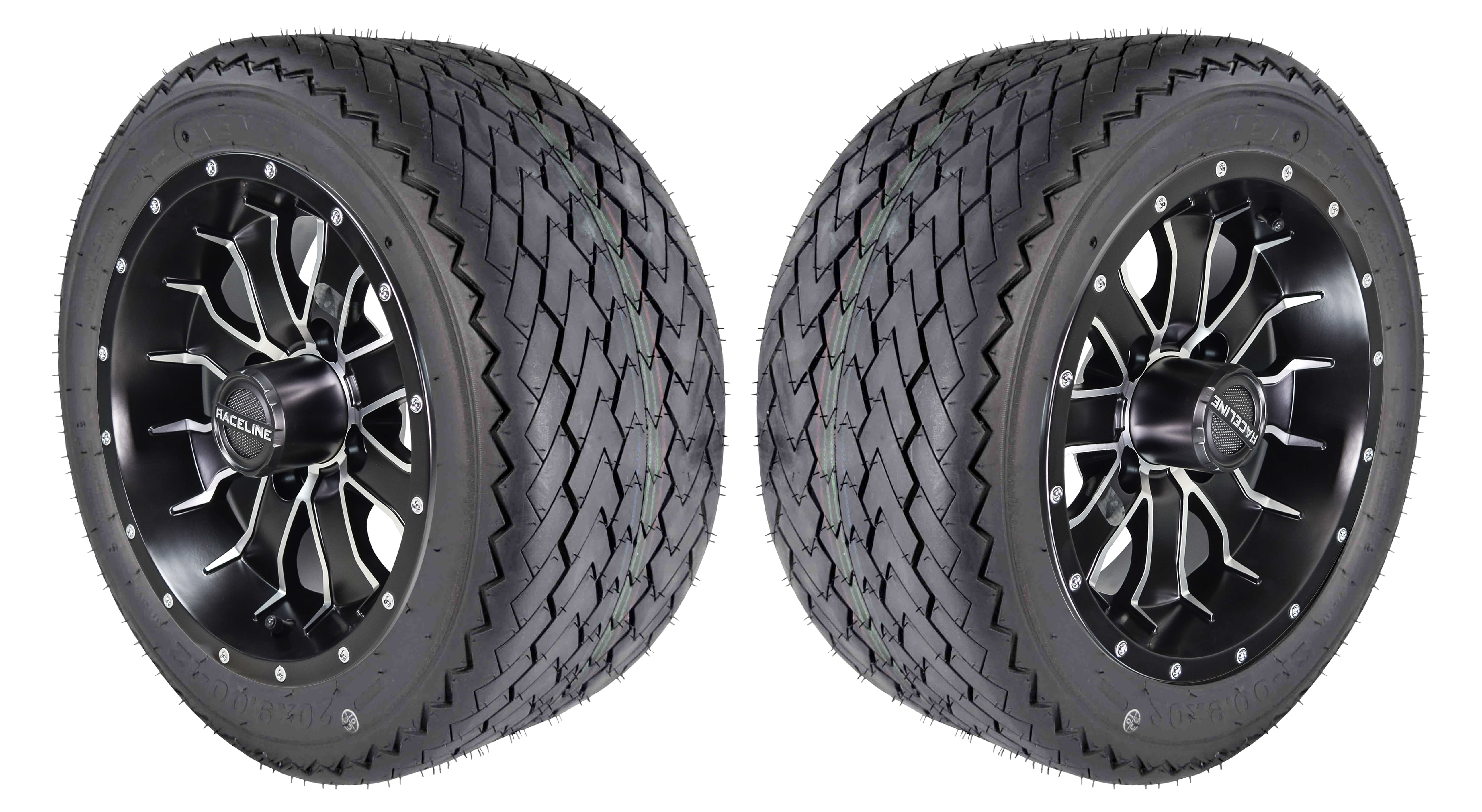 Kenda K389 20x9-12 Golf Cart Turf Front Rear Tire & 12x7 4/101.6 -47 ...