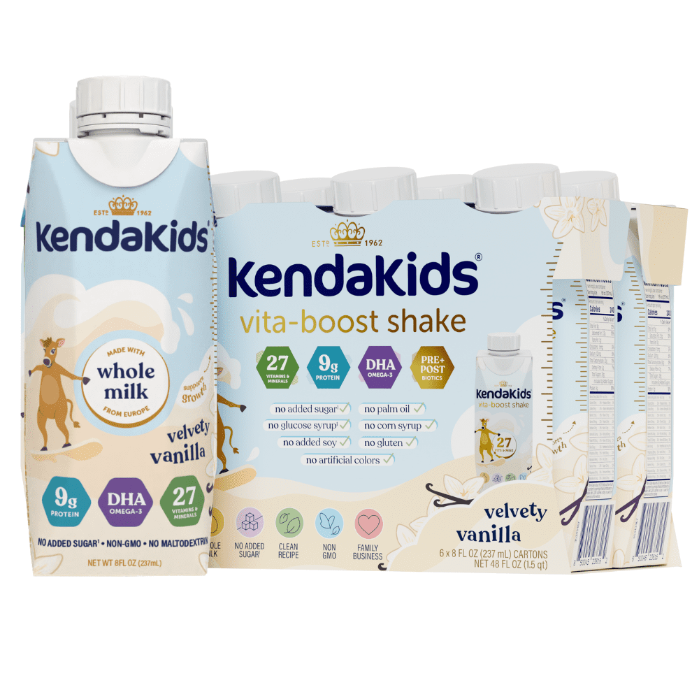 KendaKids Complete Nutrition Shake with Protein & DHA, Velvety Vanilla ...