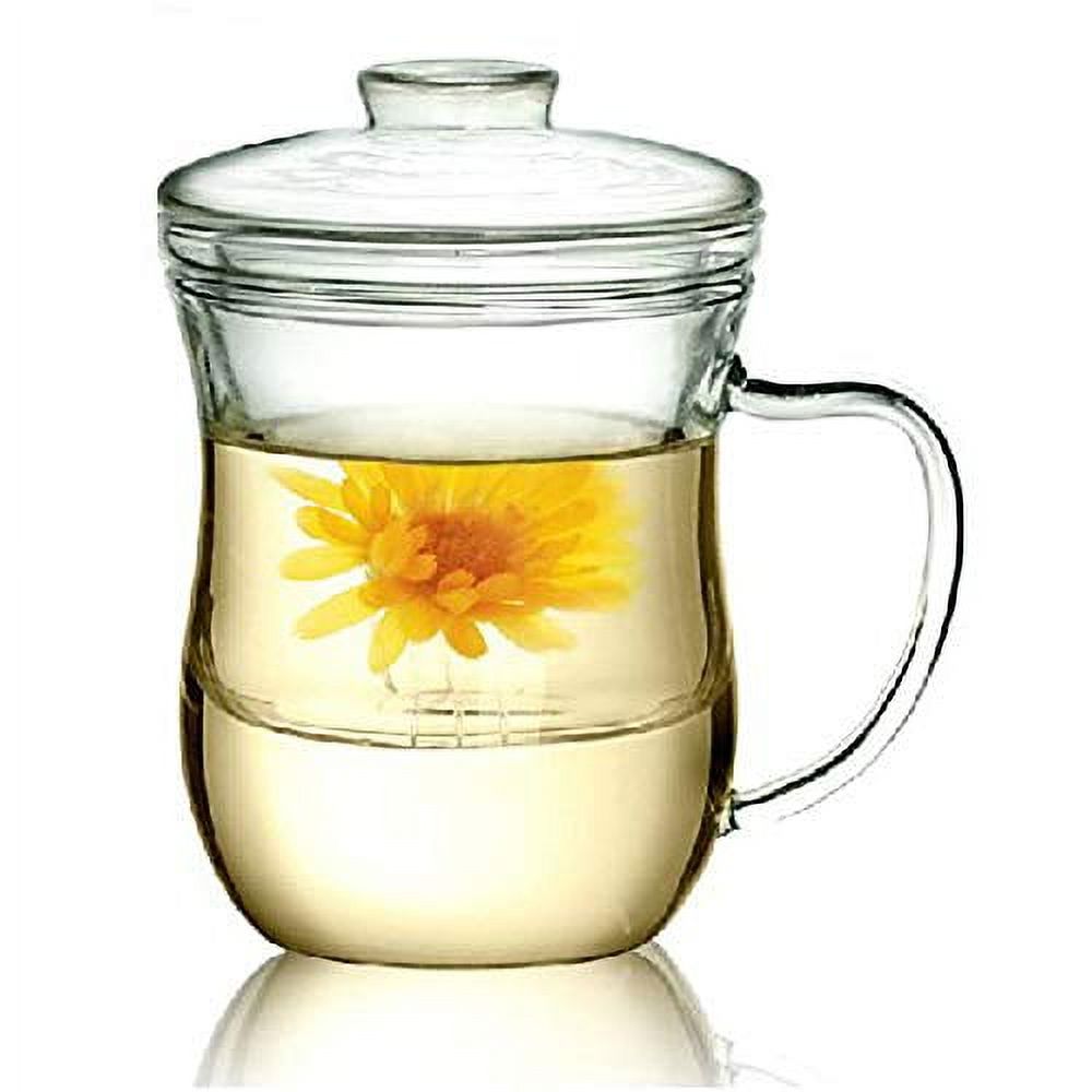 Kendal 27oz Glass Teapot with Removable Infuser, Tea Warmer, and 6 Cups ...