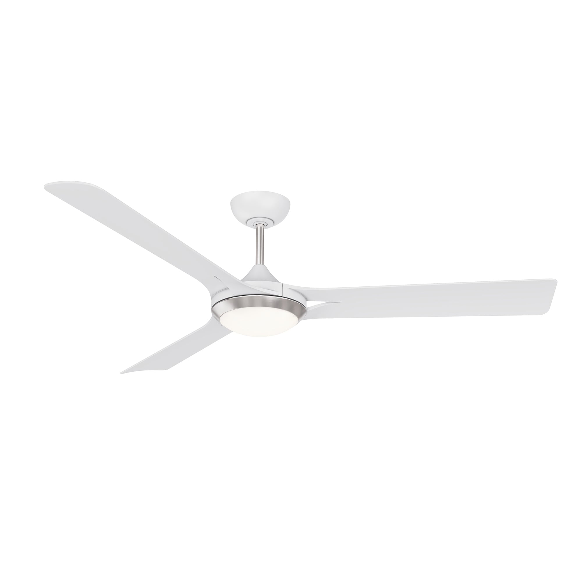 Kendal Lighting ORI - 60" Ceiling Fan - 60 White & Satin Nickel ...