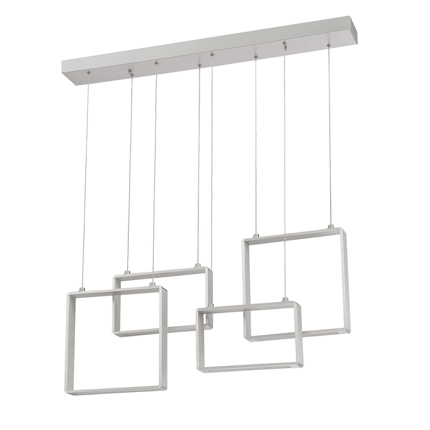 Kendal Lighting QUADRON 4-Light Rectangular LED Pendant Pendant Bar ...