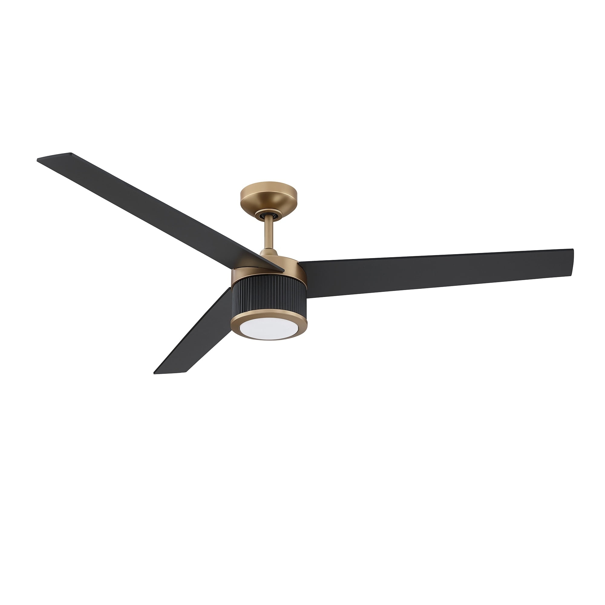 Kendal Lighting Trilon 56-inch LED Oilcan Brass and Black Ceiling Fan ...