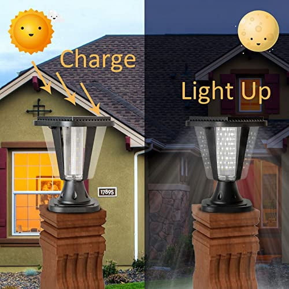 Kendal Metal Solar Post Lights Outdoor, Waterproof Decorative Solar ...