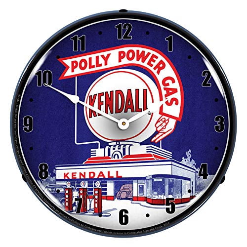 Kendall Gas Station Backlit LED Clock - Walmart.com