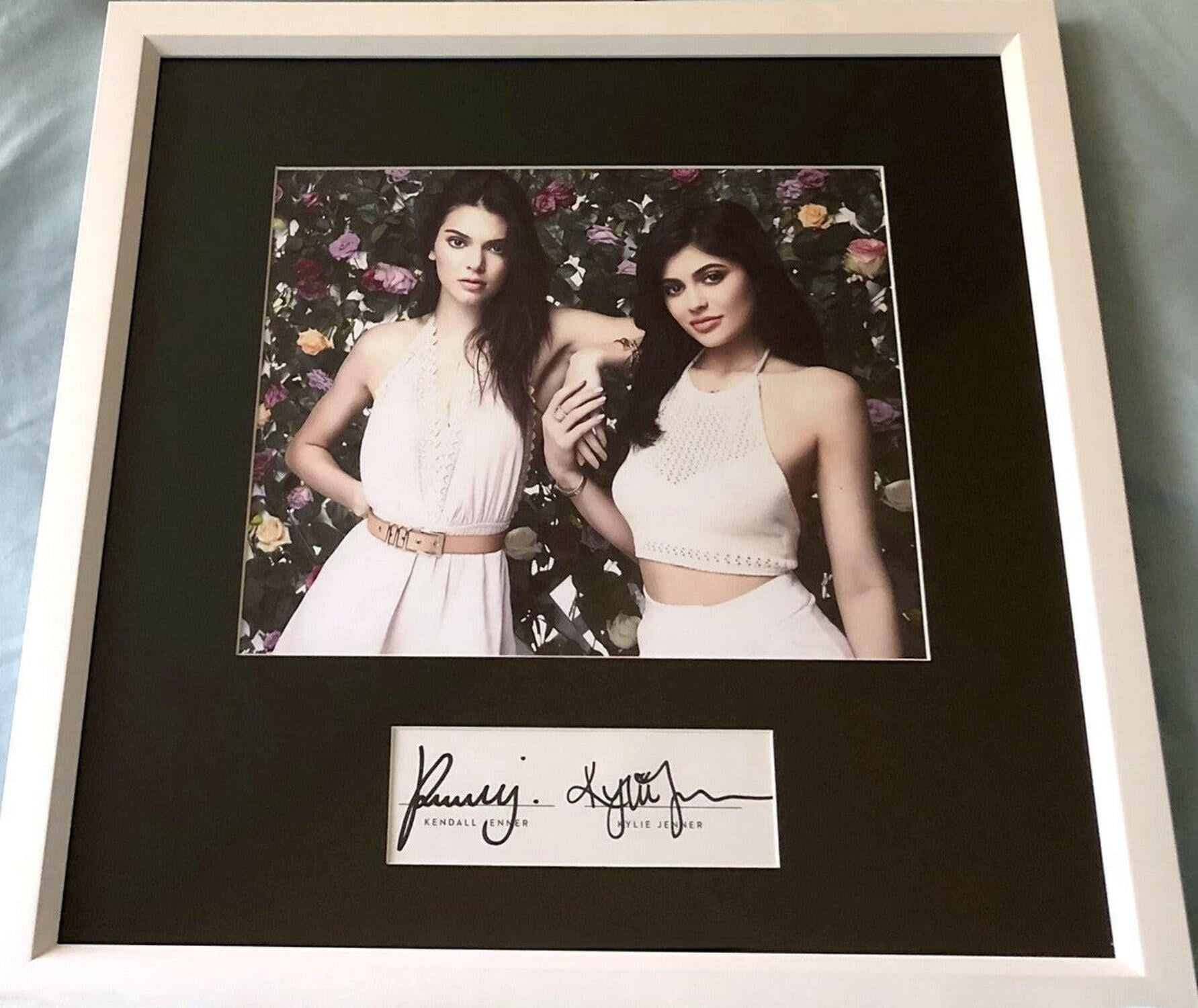 Kendall Jenner and Kylie Jenner autographs framed with 8x10 photo JSA ...