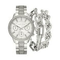 Kendall + Kylie Ladies Silver Analog Watch Set with Bling Dial and ...