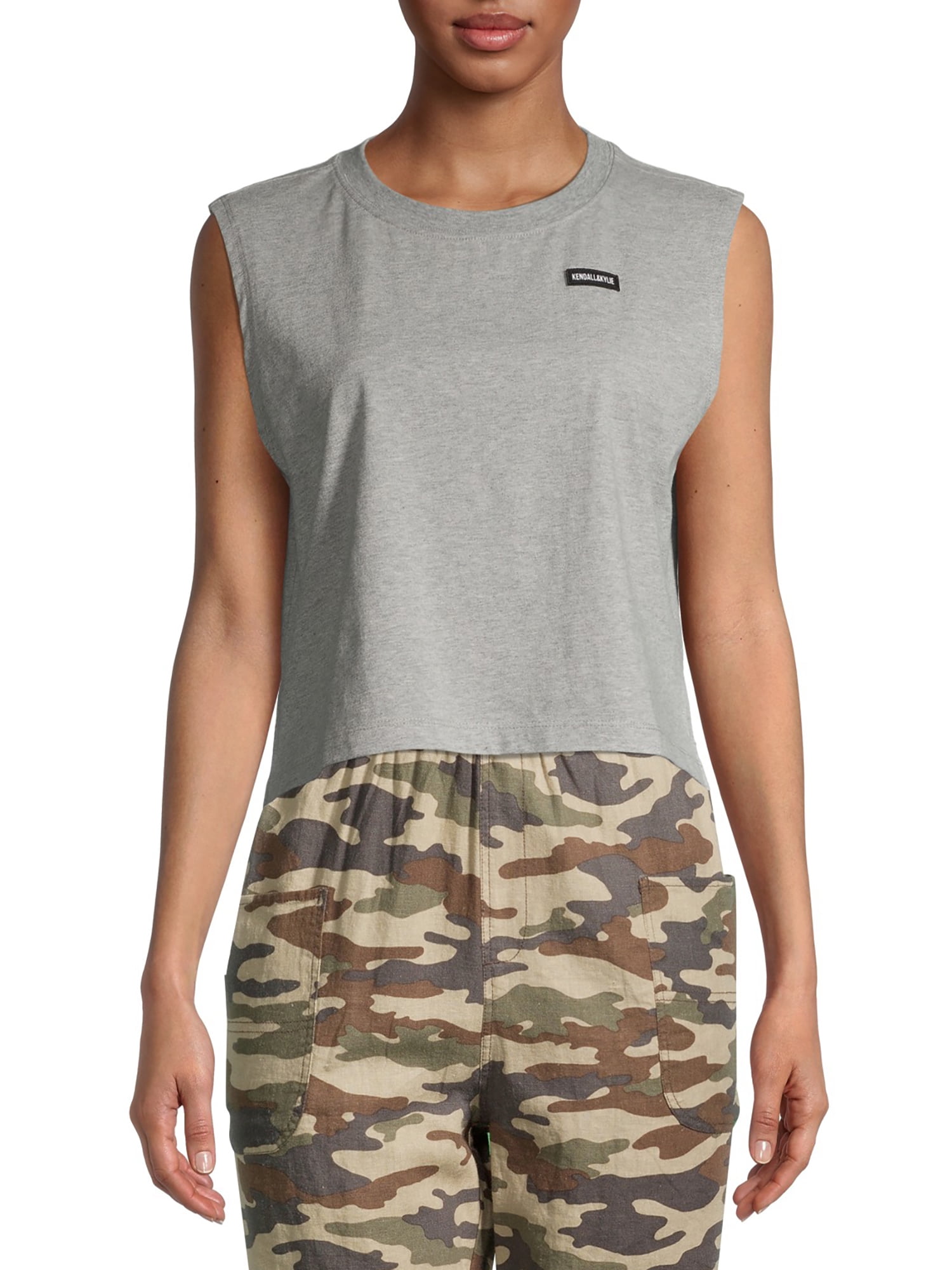 Kendall + Kylie Junior' Cropped Muscle Tank Top - Walmart.com