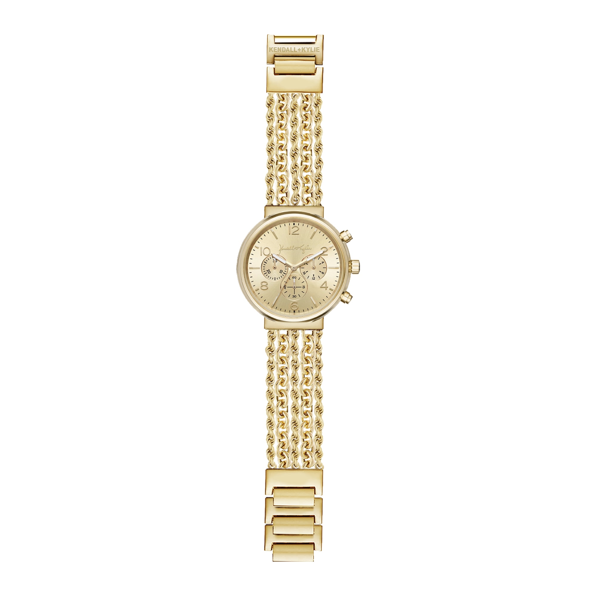 Kendall + Kylie Ladies Quartz Movement Gold Tone 5 Rope Metal Strap ...