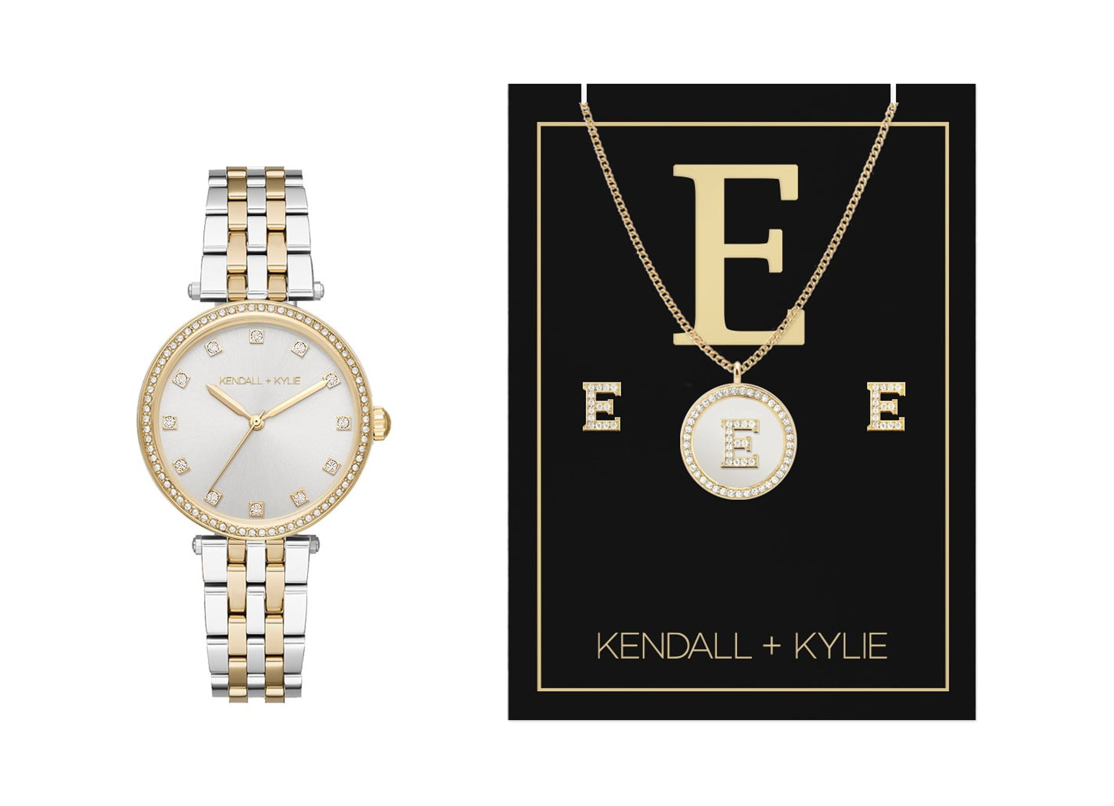Kendall + Kylie women's 34mm Analog Watch Set - Two Tone Metal Strap ...