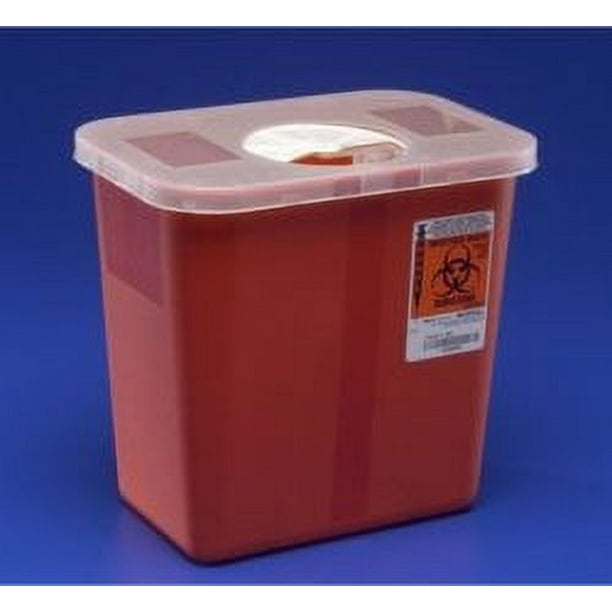 Kendall Sharps Container with Rotor Lid - 2 Gallon - Walmart Business ...
