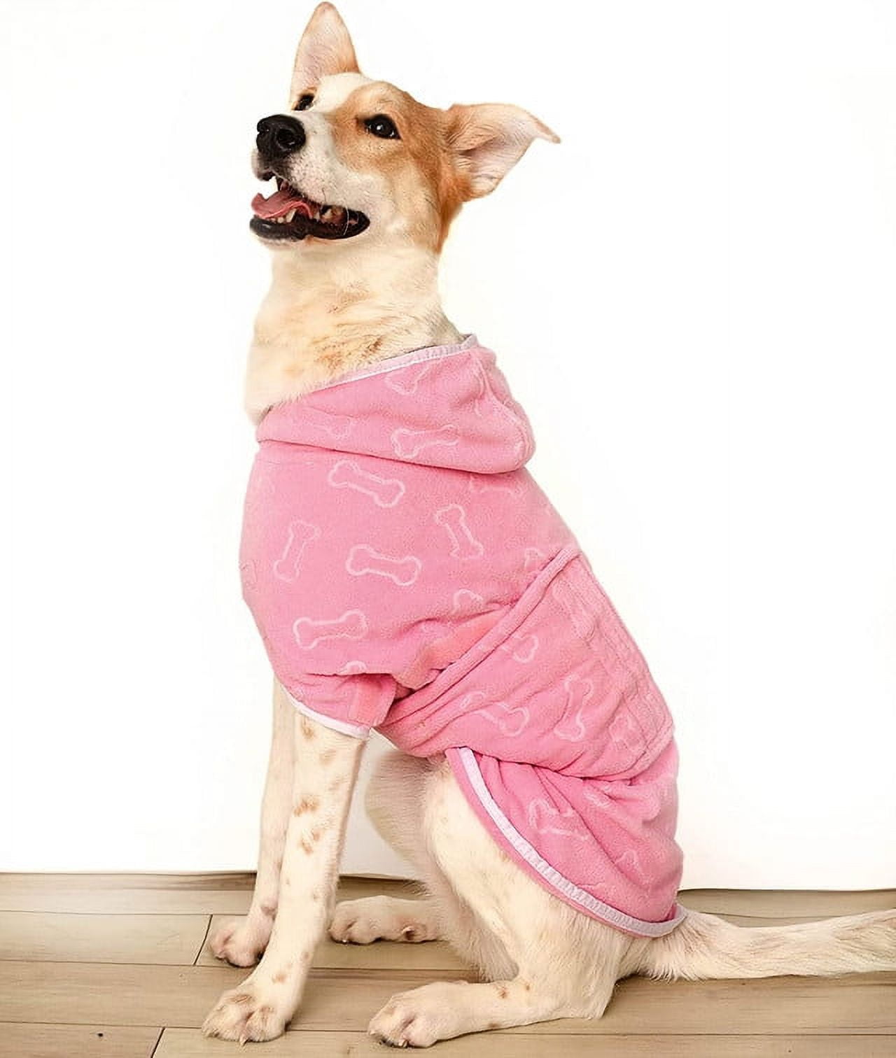 Kendall Wags Microfiber Dog Bathrobe, Pink Large - Walmart.com