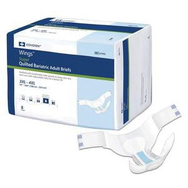 Kendall Wings 3XL Disposable Underwear Incontinence Diapers, 95'' Waist ...