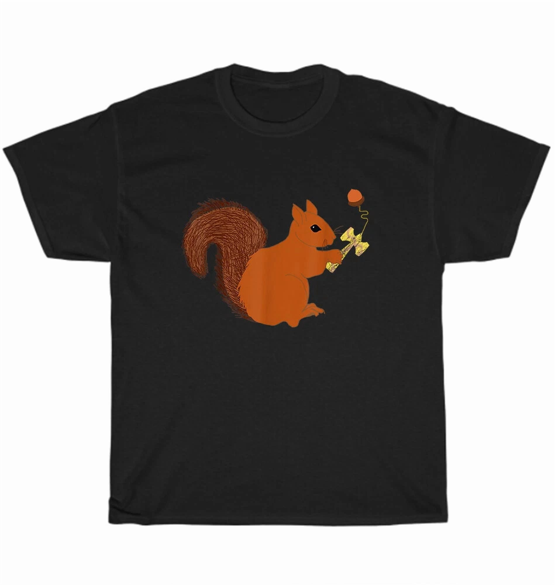 Kendama Sweet Squirrel Playing Kendama Cup Sport Cute Funny Art Unisex T-Shirt, up to size 5XL ...