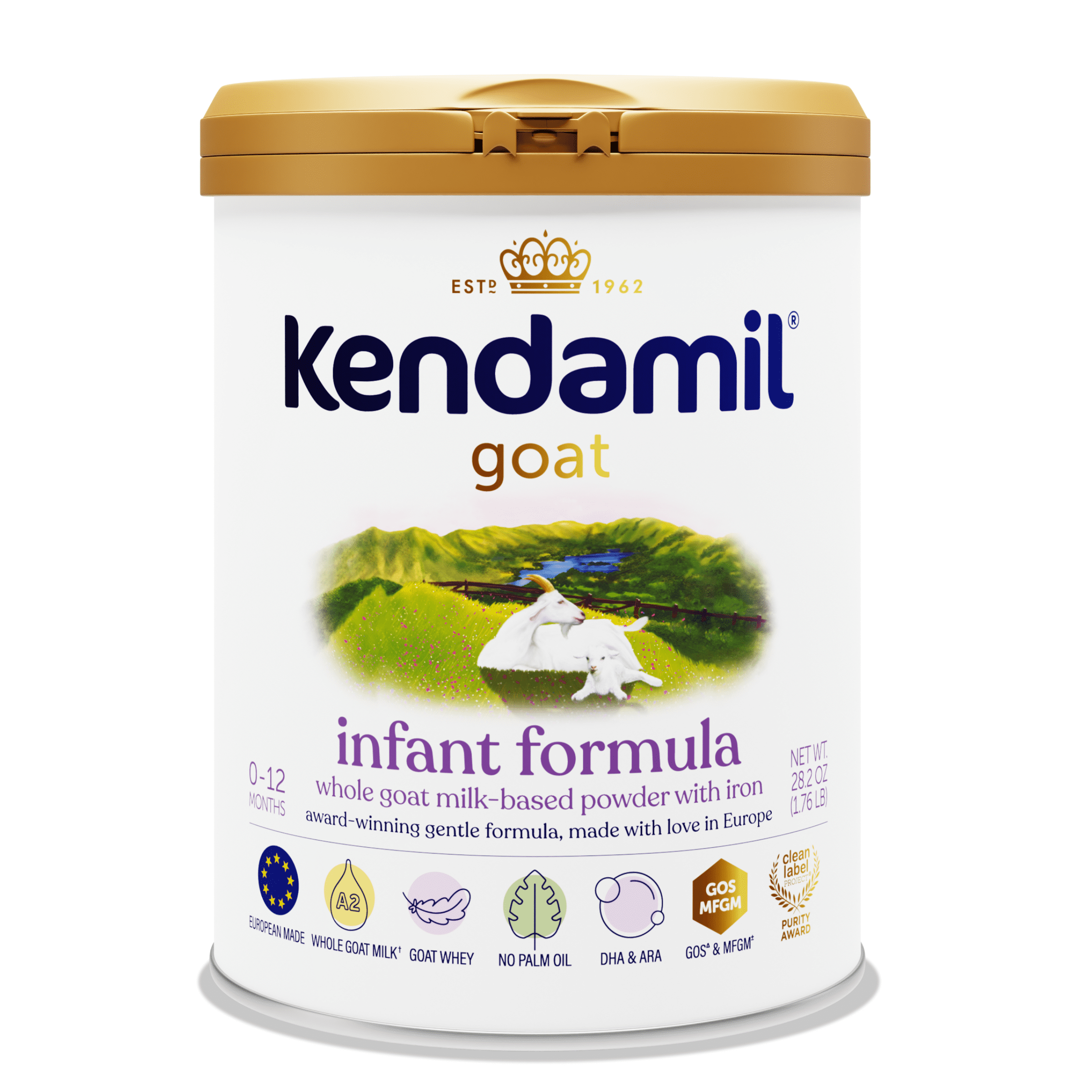Kendamil Goat Infant Formula Powder, 28.2oz Canister, European Whole A2 ...