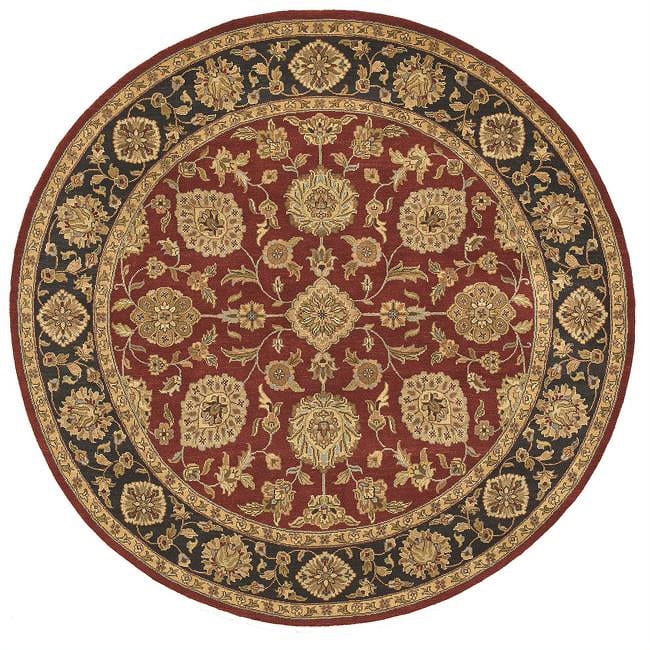 Kendra Kashan Red & Midnight Blue Round Area Rug - 6 x 6 ft. - Walmart.com
