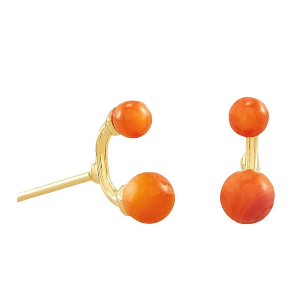 Kendra Scott Women's Demi Stud Earrings Gold Papaya - Walmart.com