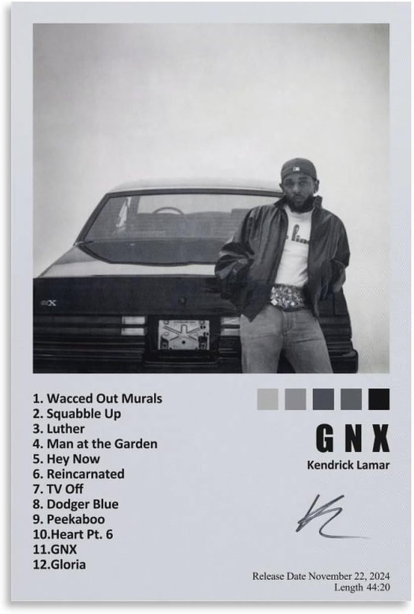Kendrick GNX Art Lamar Music Album Signed Poster Poster Decorative ...