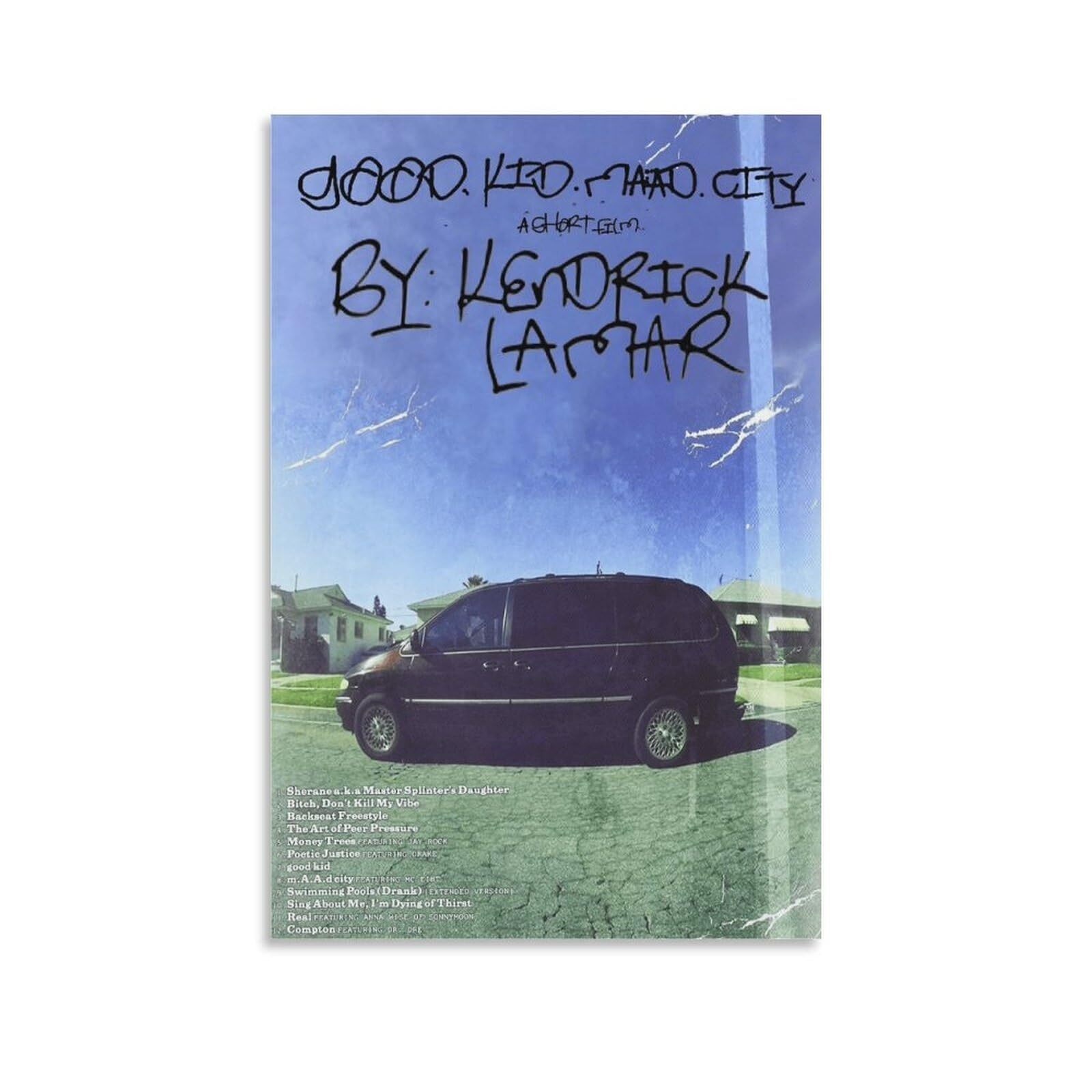 Kendrick Lamar - Good Kid, Maad City Album Cover Canvas Poster Print ...