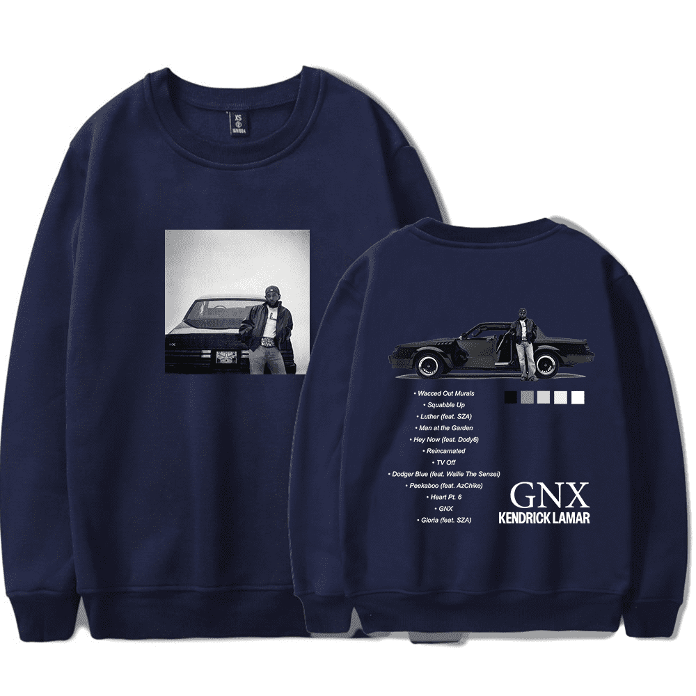 Kendrick Lamar Merch GNX Album Tracklist Crewneck Sweatshirt Rapper ...