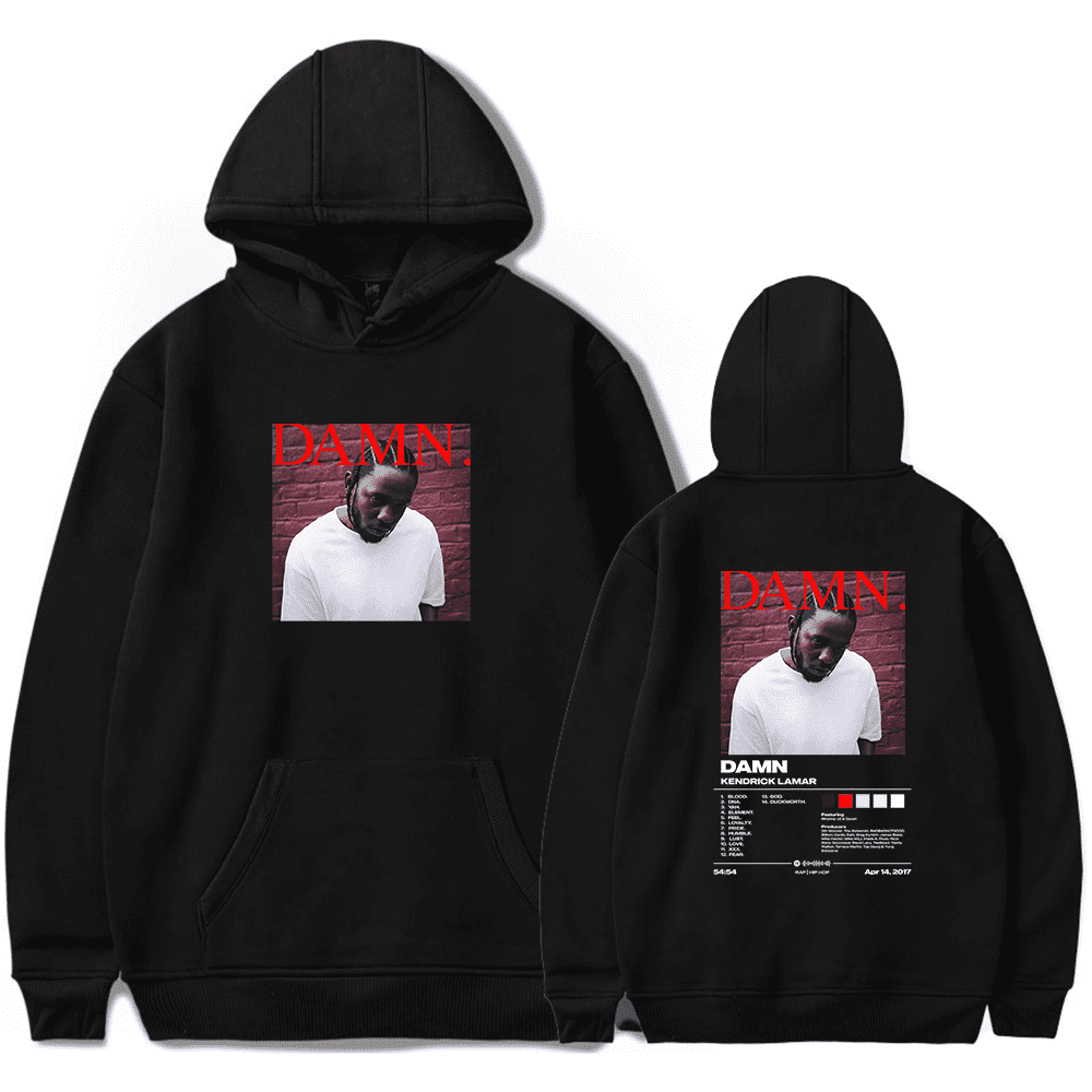 Kendrick Lamar Merch Hoodie K. Dot Album Cover Damn Hoodies Tracklist ...