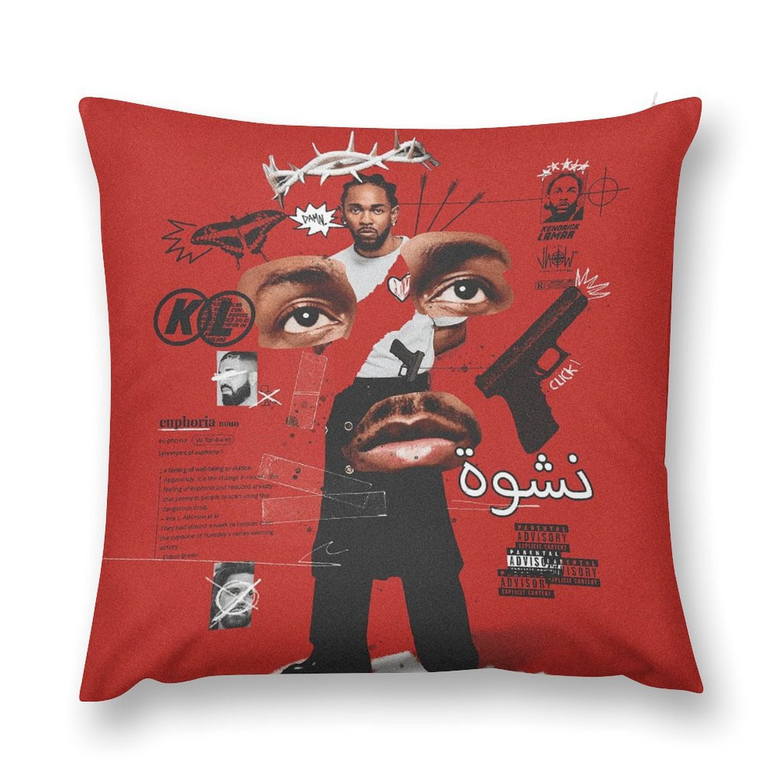 Kendrick Lamar Merch Rapper Kendrick Lamar Pillowcase Hip Hop Room ...