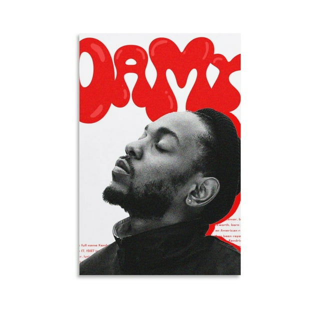 Kendrick Lamar Poster Hip Hop Rapper Room Decor Kendrick Lamar Merch ...