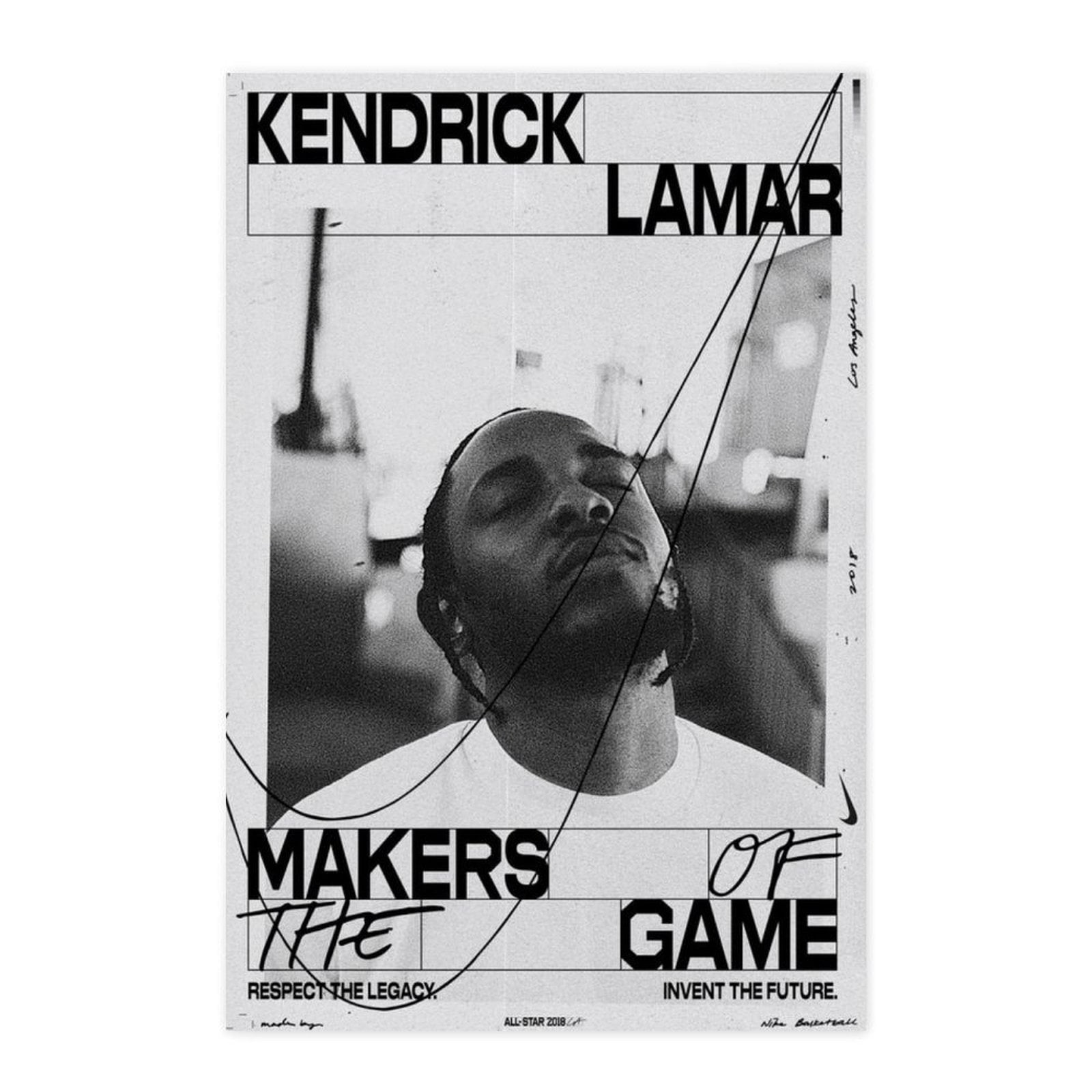 Kendrick Lamar Poster Hip Hop Rapper Room Decor Kendrick Lamar Merch ...