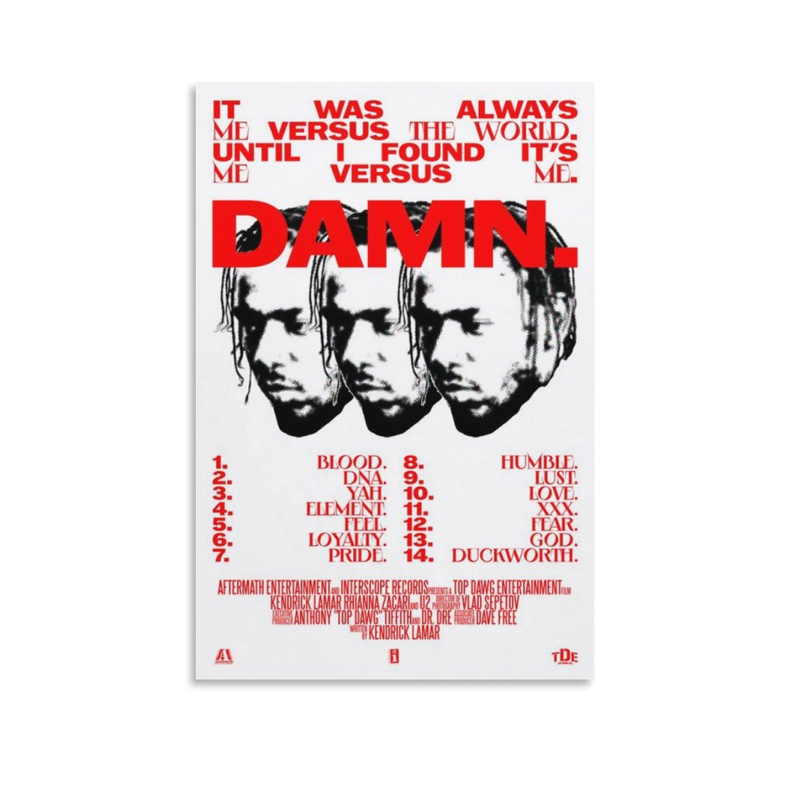 Kendrick Lamar Poster Hip Hop Rapper Room Decor Kendrick Lamar Merch ...