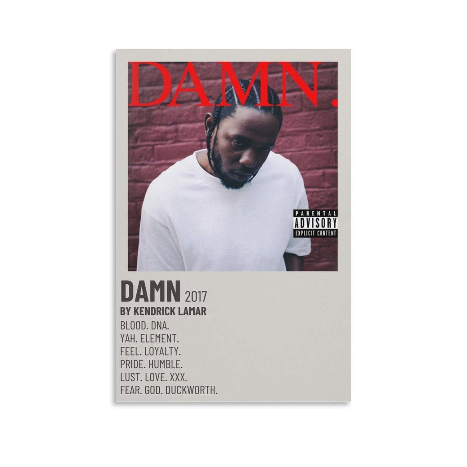 Kendrick Lamar Poster Hip Hop Rapper Room Decor Kendrick Lamar Merch ...
