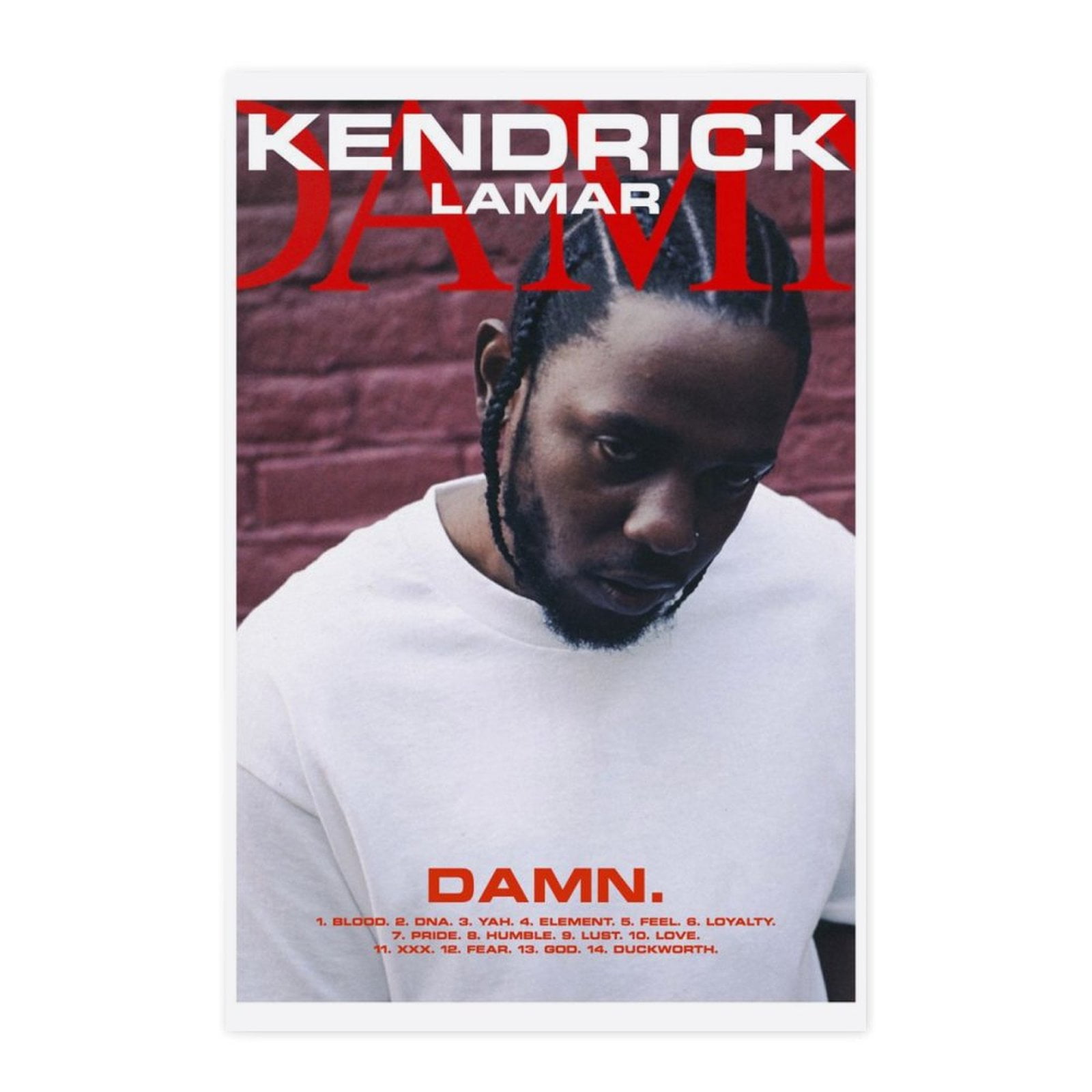 Kendrick Lamar Poster Hip Hop Rapper Room Decor Kendrick Lamar Merch ...