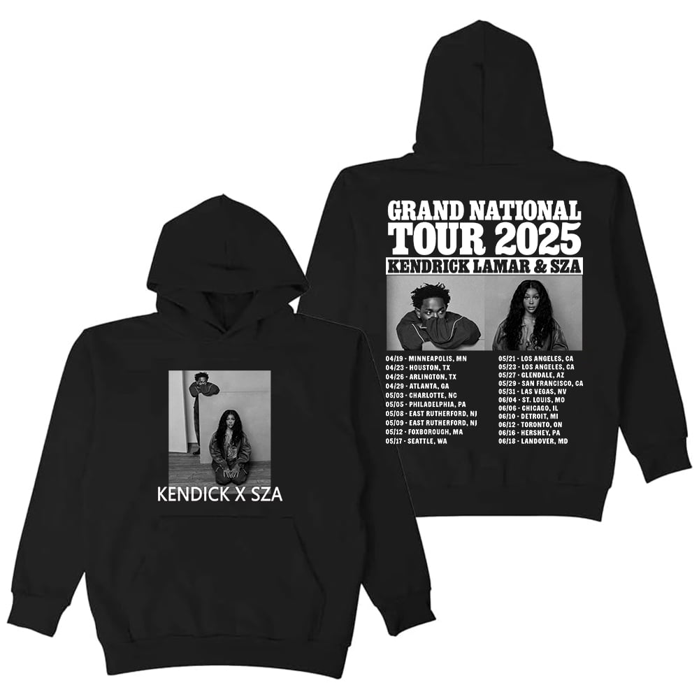 Kendrick Lamar SZA Grand National Tour 2025 Hoodie Long Sleeve ...