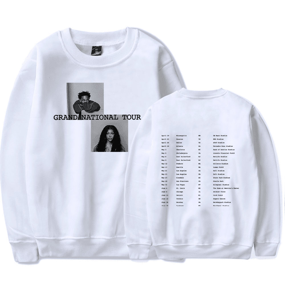 Kendrick Lamar SZA Grand National Tour Merchandise Long Sleeve ...