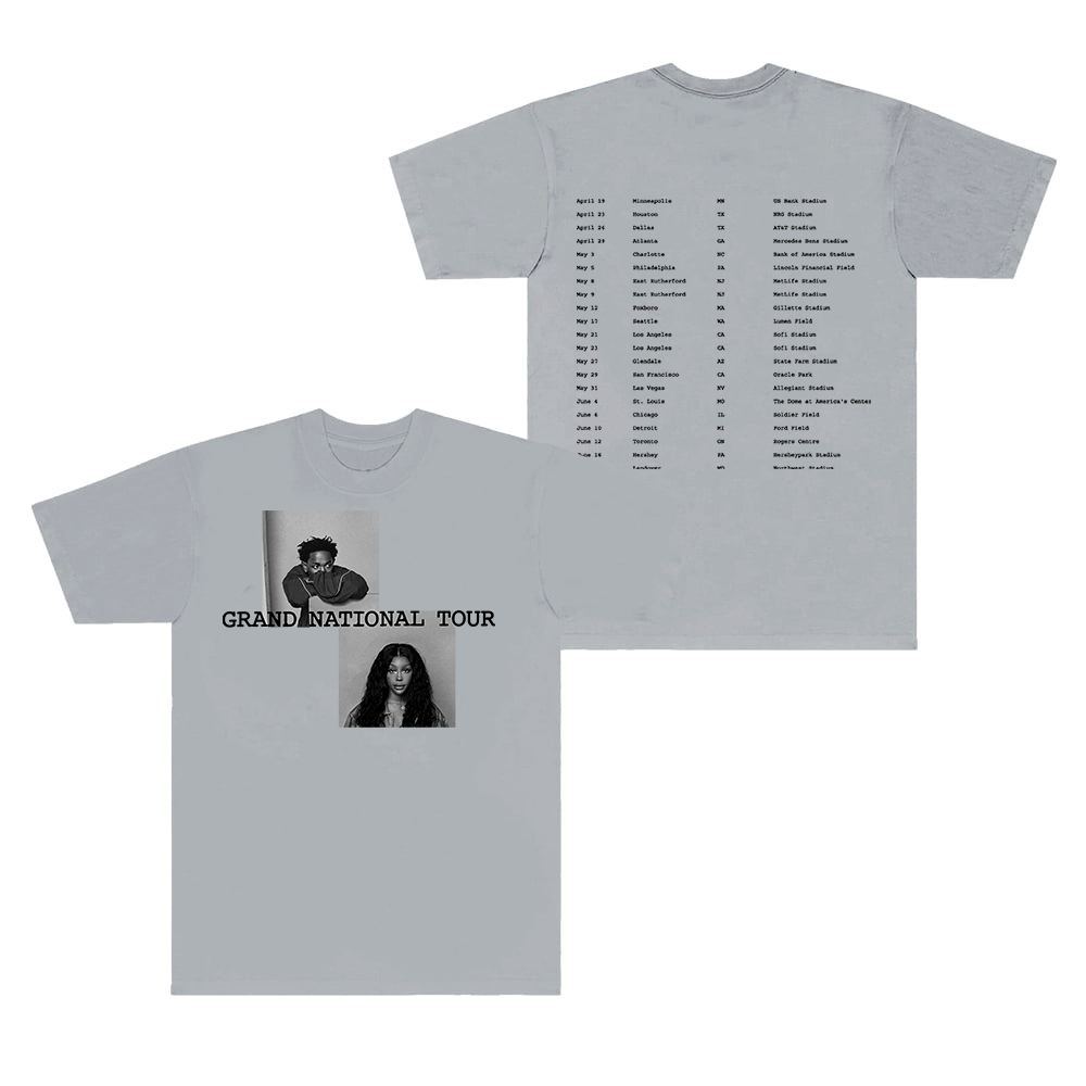 Kendrick Lamar SZA Merch T-Shirts Grand National Tour Tee Tops 2025 ...