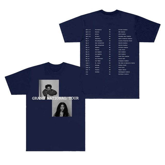 Kendrick Lamar SZA Merch T-Shirts Grand National Tour Tee Tops 2025 ...