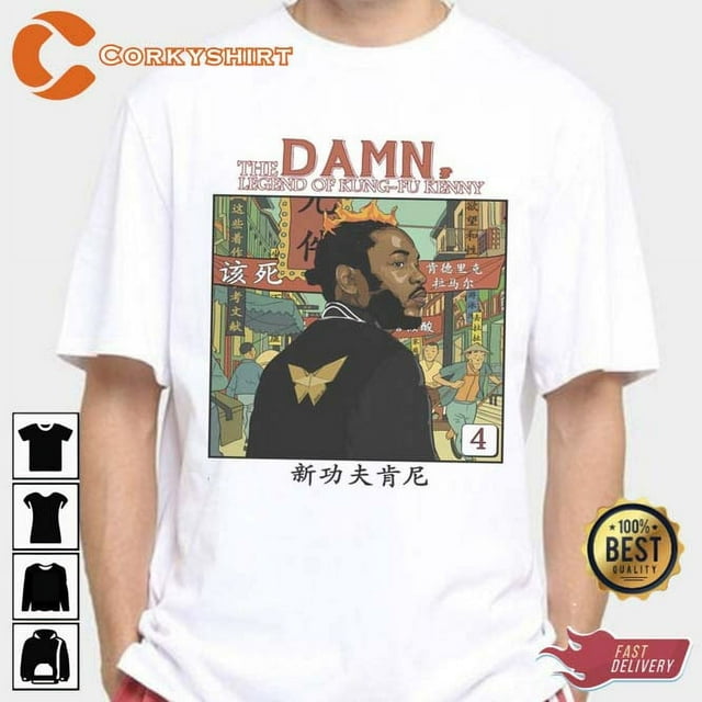 Kendrick Lamar The Damn Legend Of Kung-fu Kenny Cartoon Art Shirt ...