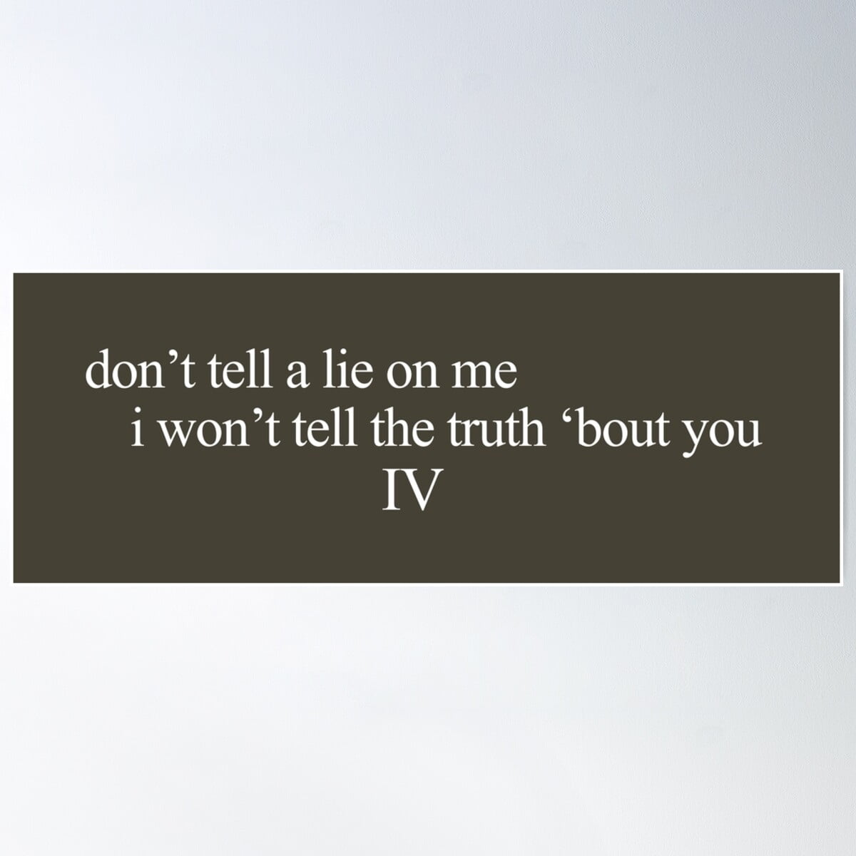 Kendrick Lamar - The Heart Part 4 - Lyrics Poster, 24x36 UNFRAMED ...