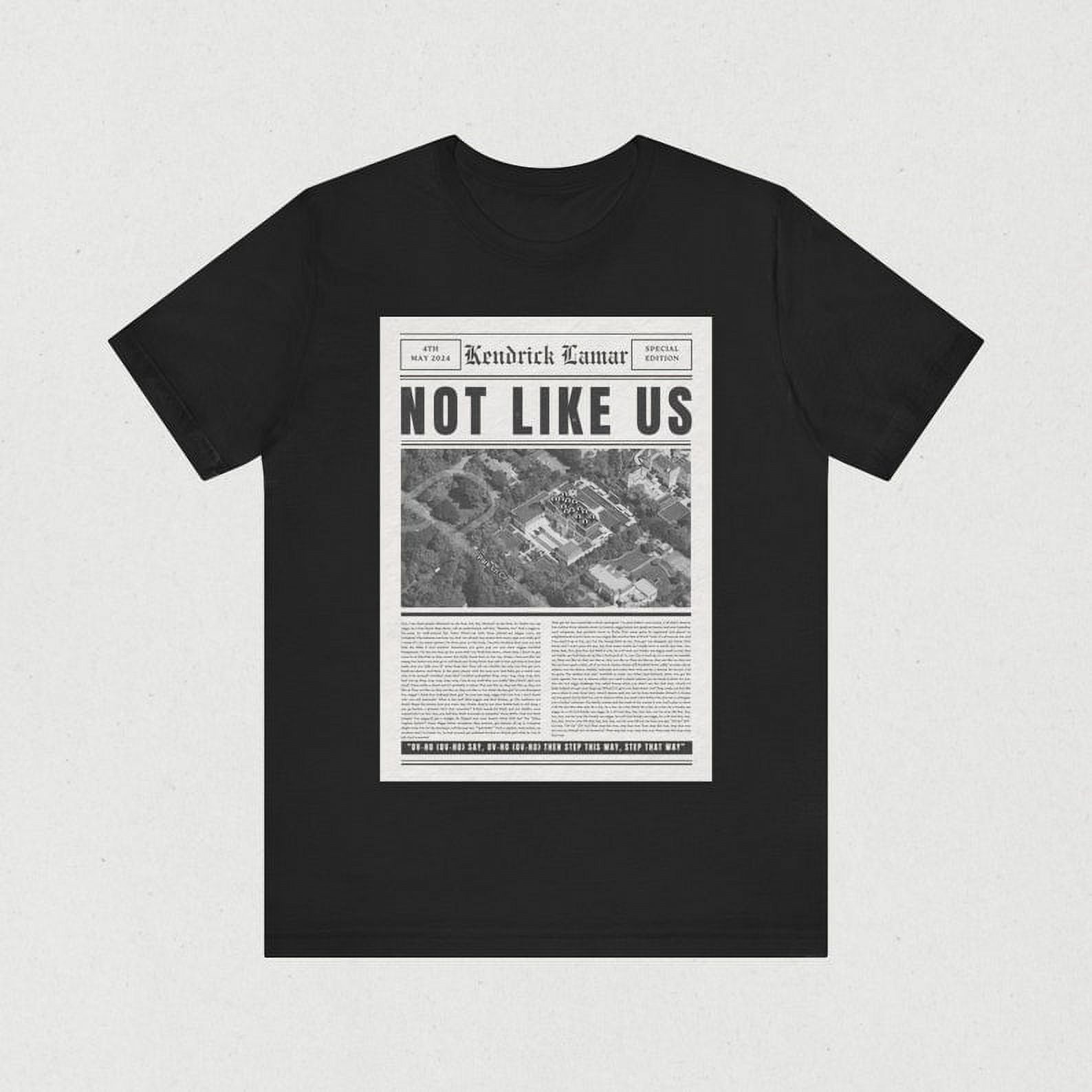 Kendrick Lamar They Not Like Us T Shirt, Vintage Newspaper Lyric, Kdot ...