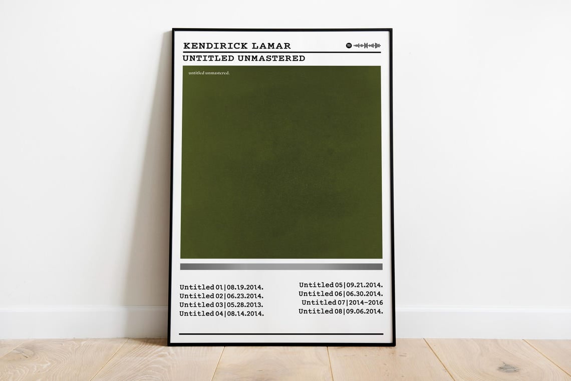 Kendrick Lamar - Untitled Unmastered Album : Matte Finish Art Print ...