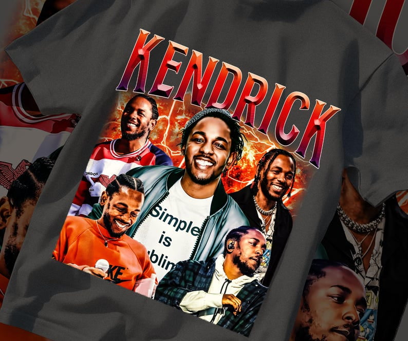 Kendrick Lamar Vintage Bootleg T-Shirt – 90s Hip-Hop Aesthetic Rap Tee ...
