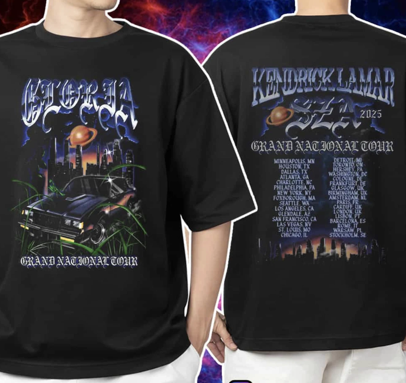 Kendrick Lamar X S.z.a Grand National Tour 2025 Gloria Skyline Version ...